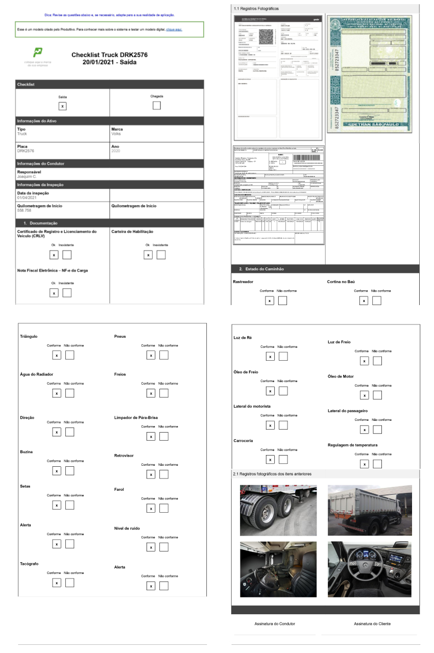 Check list caminhão: modelo completo para baixar!