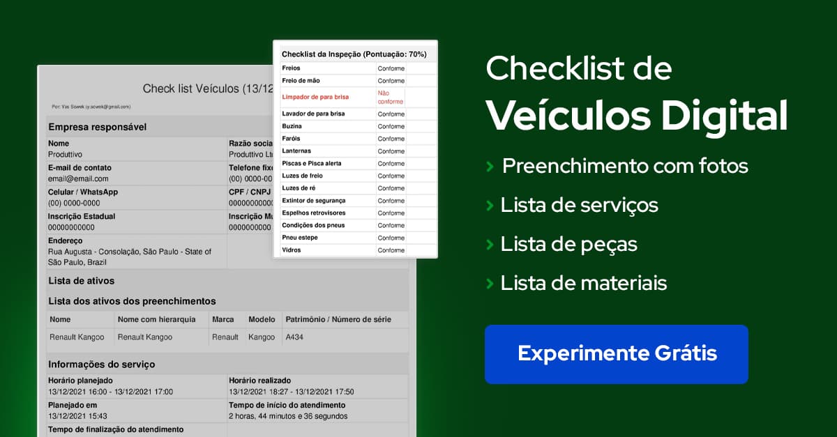 Check list de veículos: o que é, como fazer e modelos